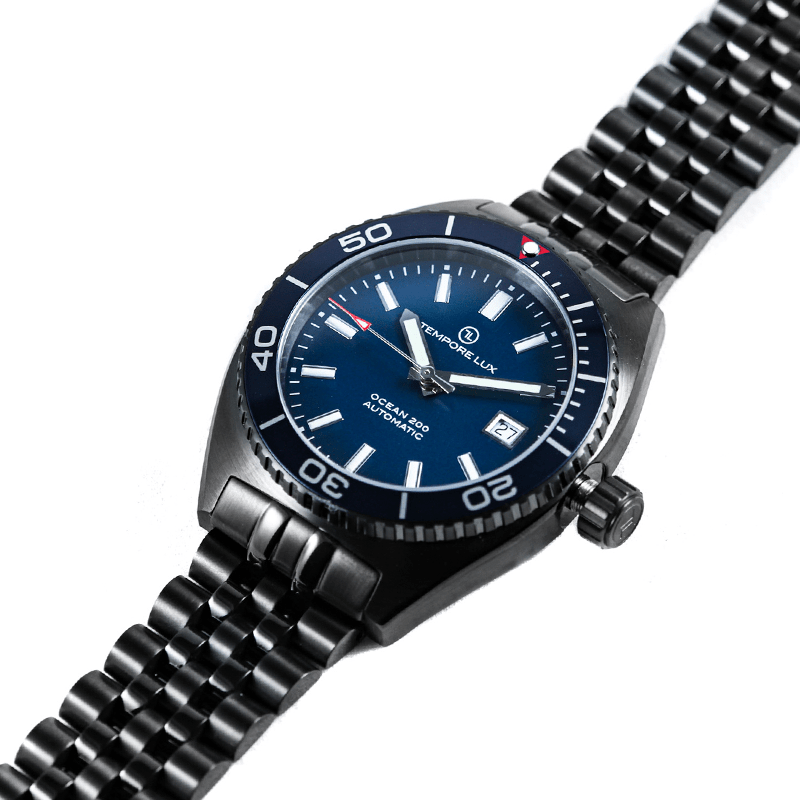 OCEAN 200 AUTOMATIC 02 BLUE – BLACK EDITION – Tempore Lux